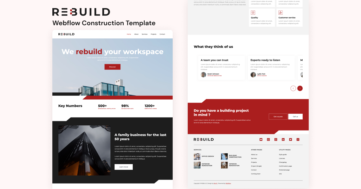 Projects | REBUILD - Webflow Construction Template